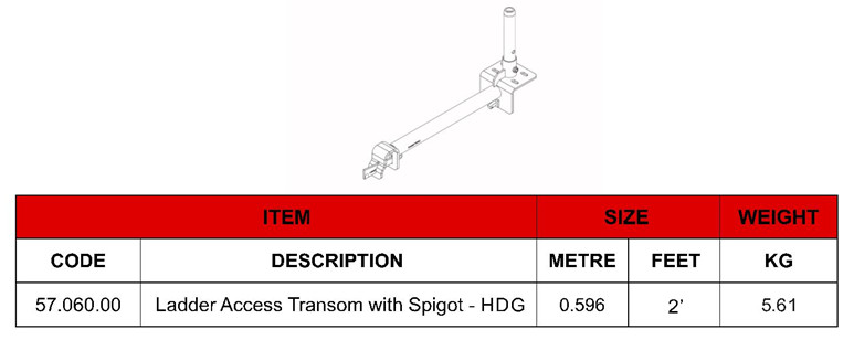 Ladder Access Transom with Spigot - Imperial Sizes - Buy Access ...